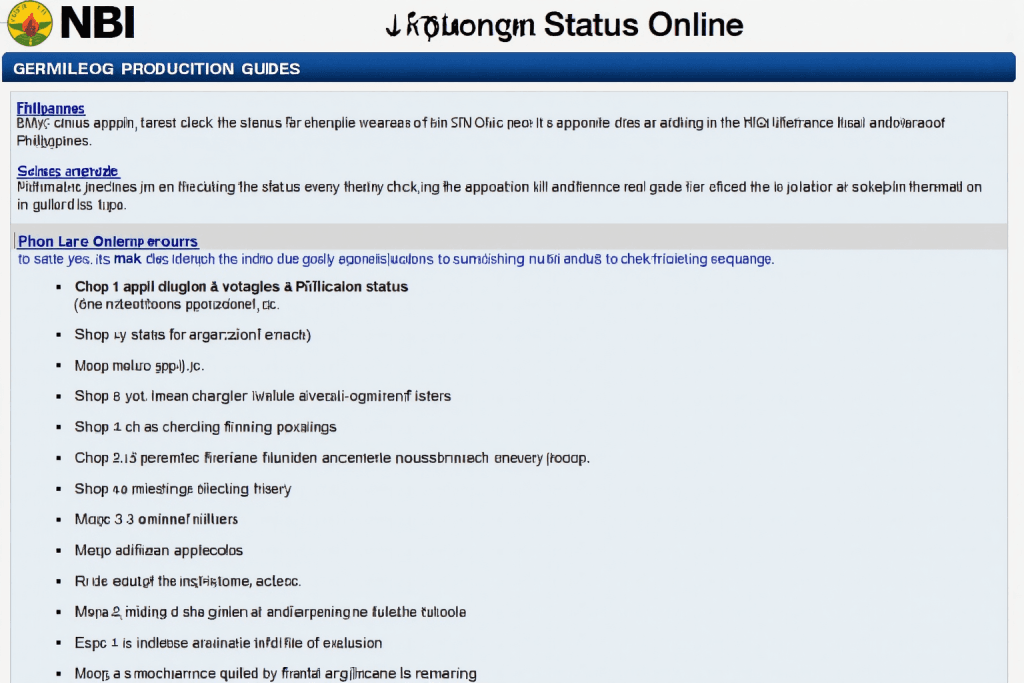 How to Check Your NBI Clearance Application Status Online in the Philippines: A Comprehensive ...